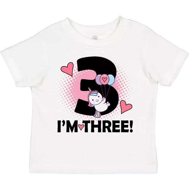 3Rd Birthday 3 Year Old Girl Unicorn Toddler T-Shirt Three Im Childs Baby Clothing, Cute Baby ...
