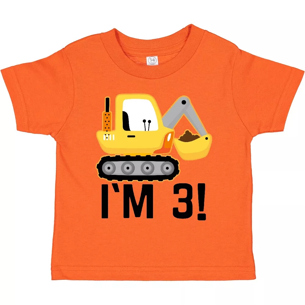 3Rd Birthday Construction Party Boy Outfit Toddler T-Shirt Three Boys Baby Clothing, Cute Baby ...