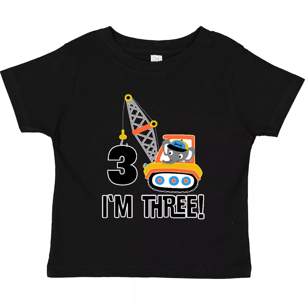 3Rd Birthday Construction Truck Boys Toddler T-Shirt Todder Work Gift Baby Clothing, Cute Baby ...