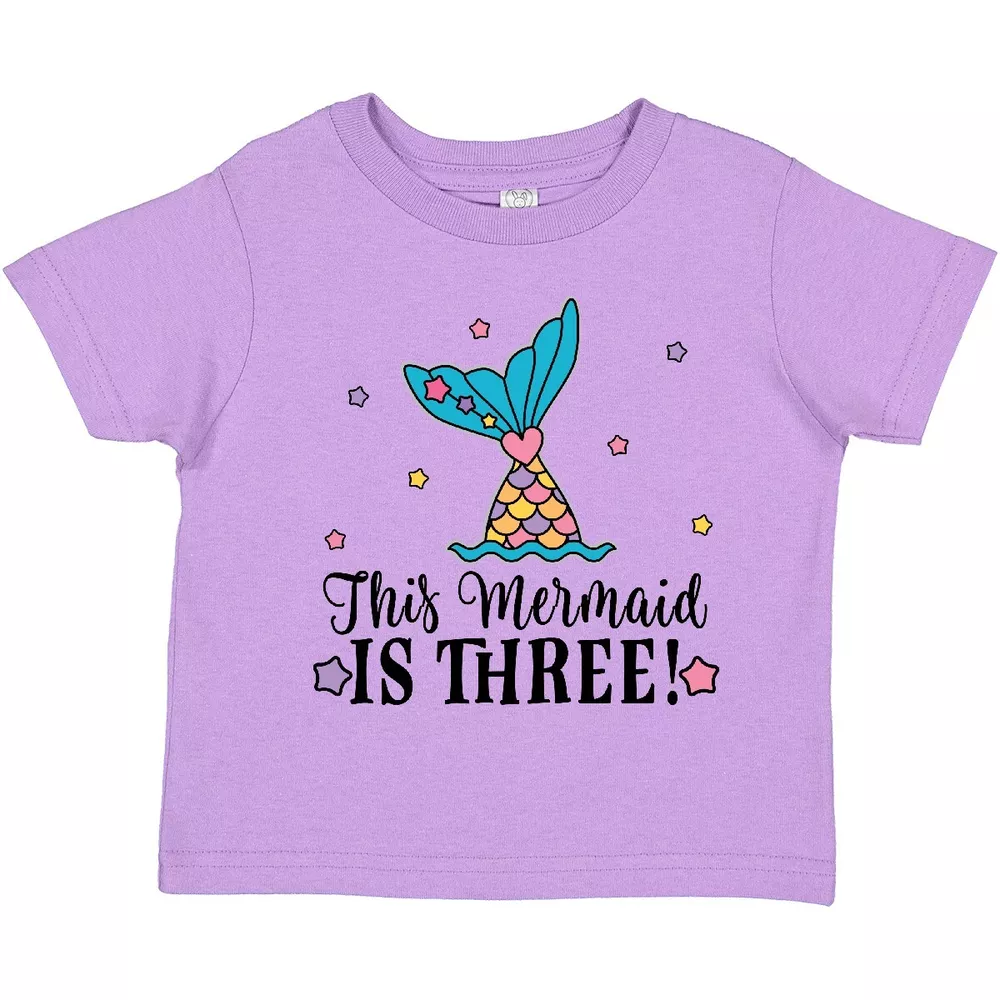 3Rd Birthday Mermaid Tail Girls Party Toddler T-Shirt Childs Clothing Baby Clothing, Gift for ...