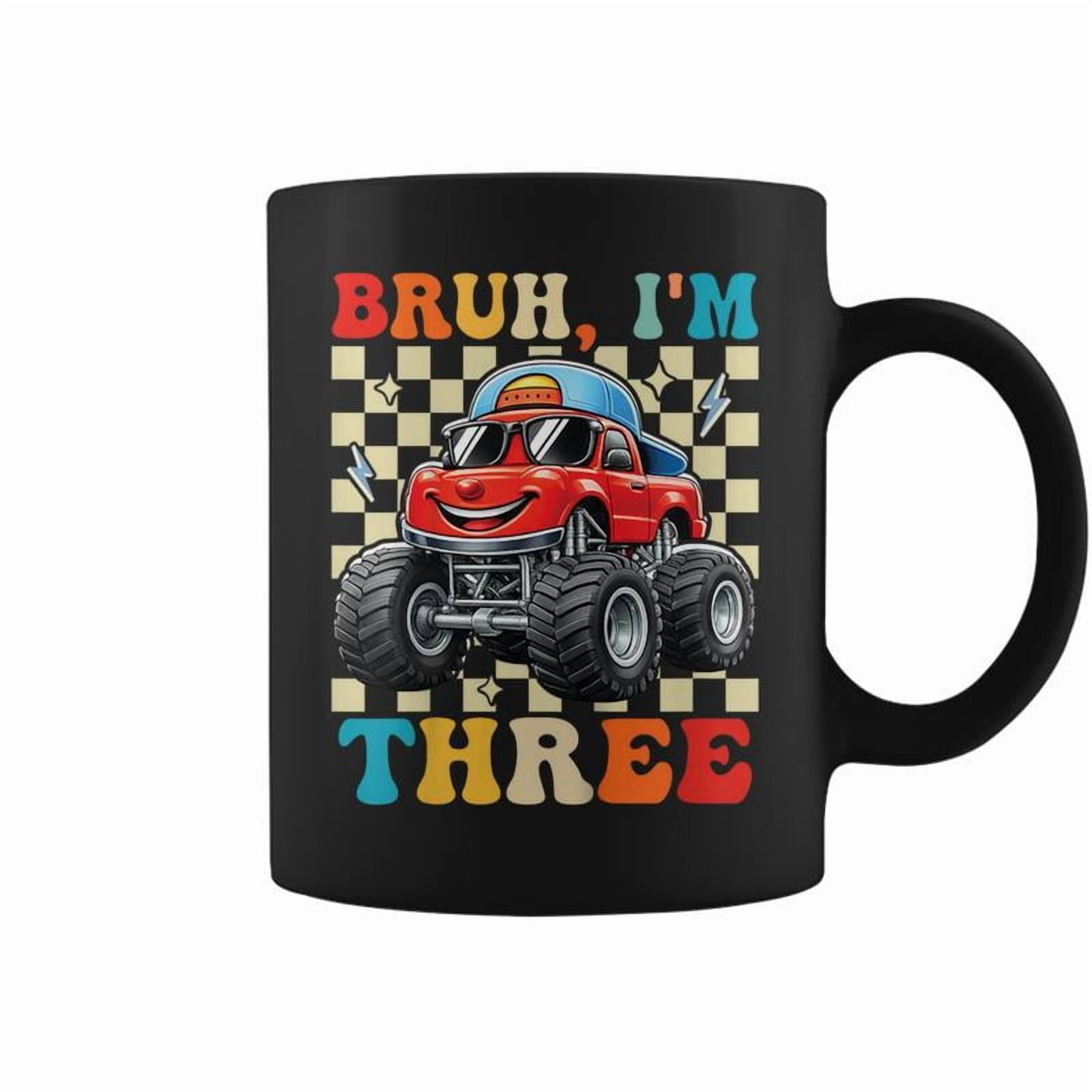 3Rd Birthday Monster Truck 3 Year Old Boys 3Rd Party Boys Coffee Mug ...