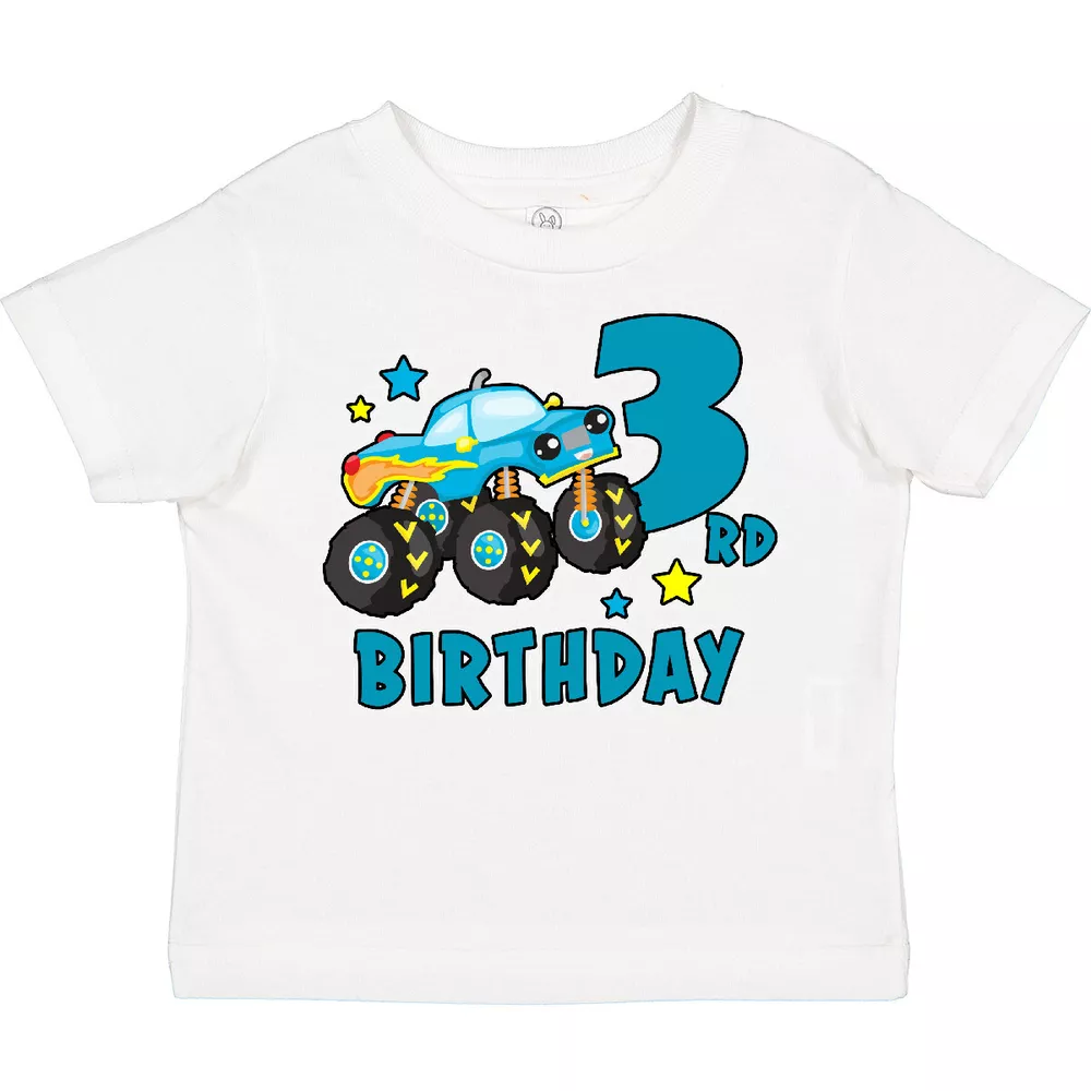 3Rd Birthday Monster Truck Toddler T-Shirt Birthdays Trucks Third 3 Baby Clothing, Cute Baby ...