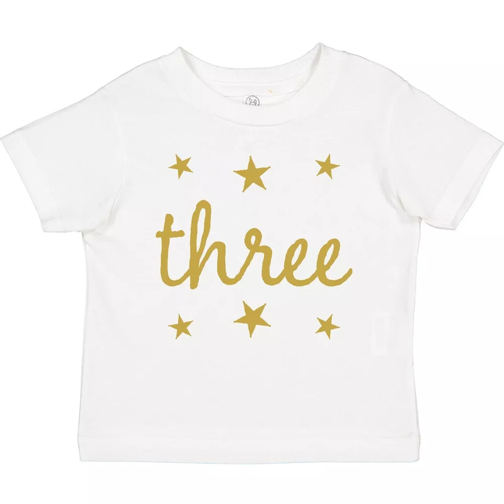 3Rd Birthday Outfit Gold 3 Year Old Toddler T-Shirt Third Apparel Im Baby Clothing, Cute Baby ...