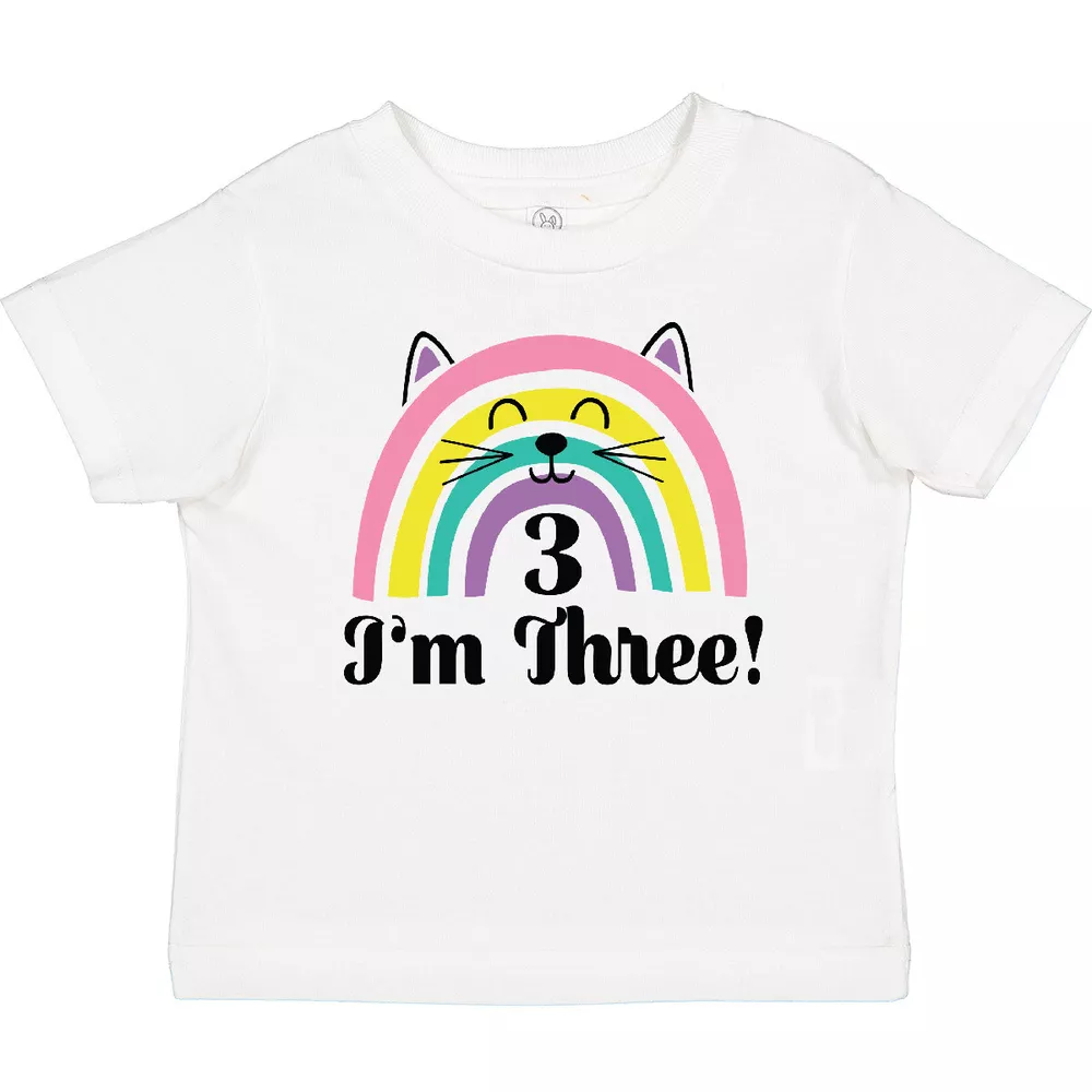 3Rd Birthday Rainbow 3 Year Old Girl Toddler T-Shirt Girls Childs Im Baby Clothing, Cute Baby ...