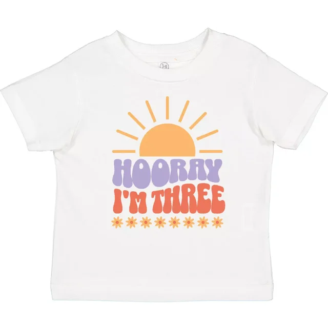 3Rd Birthday Retro Sun 3 Year Old Girl Toddler T-Shirt Girls Childs Baby Clothing, Cute Baby ...