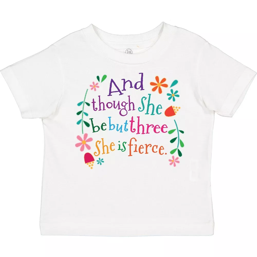 3Rd Birthday She Is Fierce Girls 3 Year Old Toddler T-Shirt Im Childs Baby Clothing, Cute Baby ...