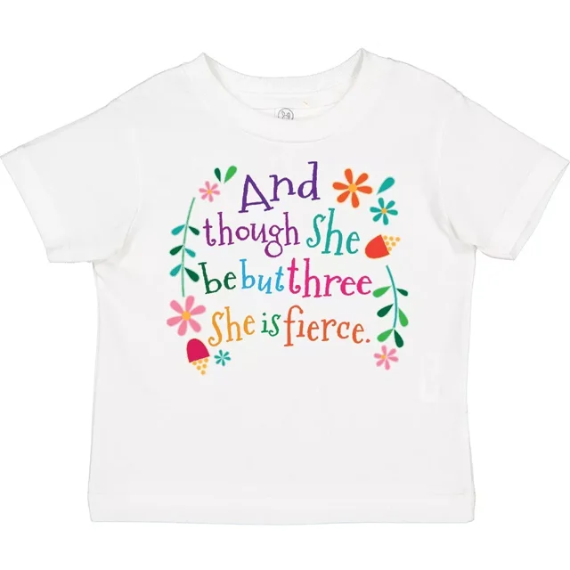 3Rd Birthday She Is Fierce Girls 3 Year Old Toddler T-Shirt Im Childs Baby Clothing, Cute Baby ...