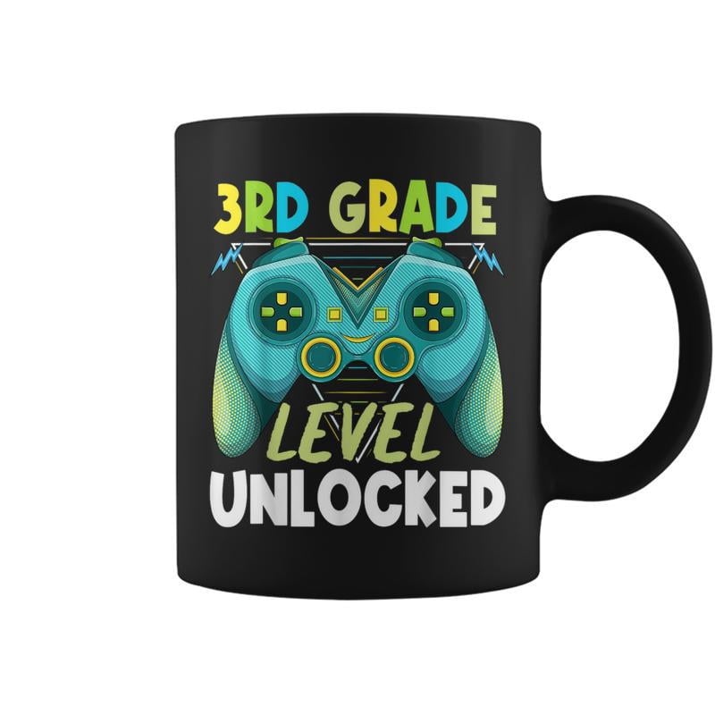 3Rd Grade Level Unlocked First Day Back To School Kids Boys Coffee Mugs ...