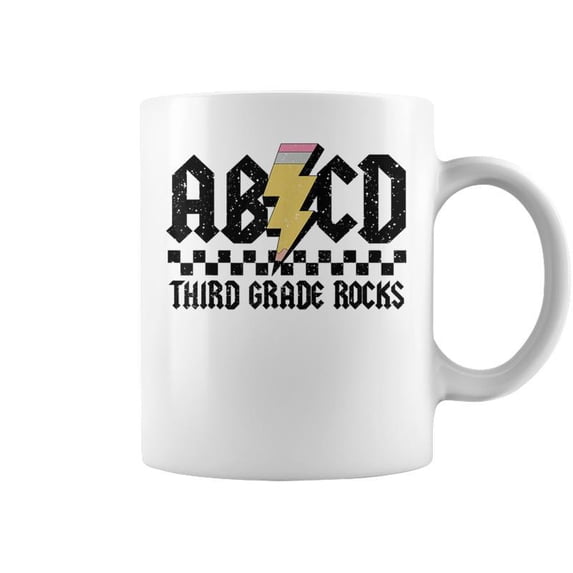 3Rd Grade Rock And Roll Letters Abcd Alphabet Back To School Coffee ...