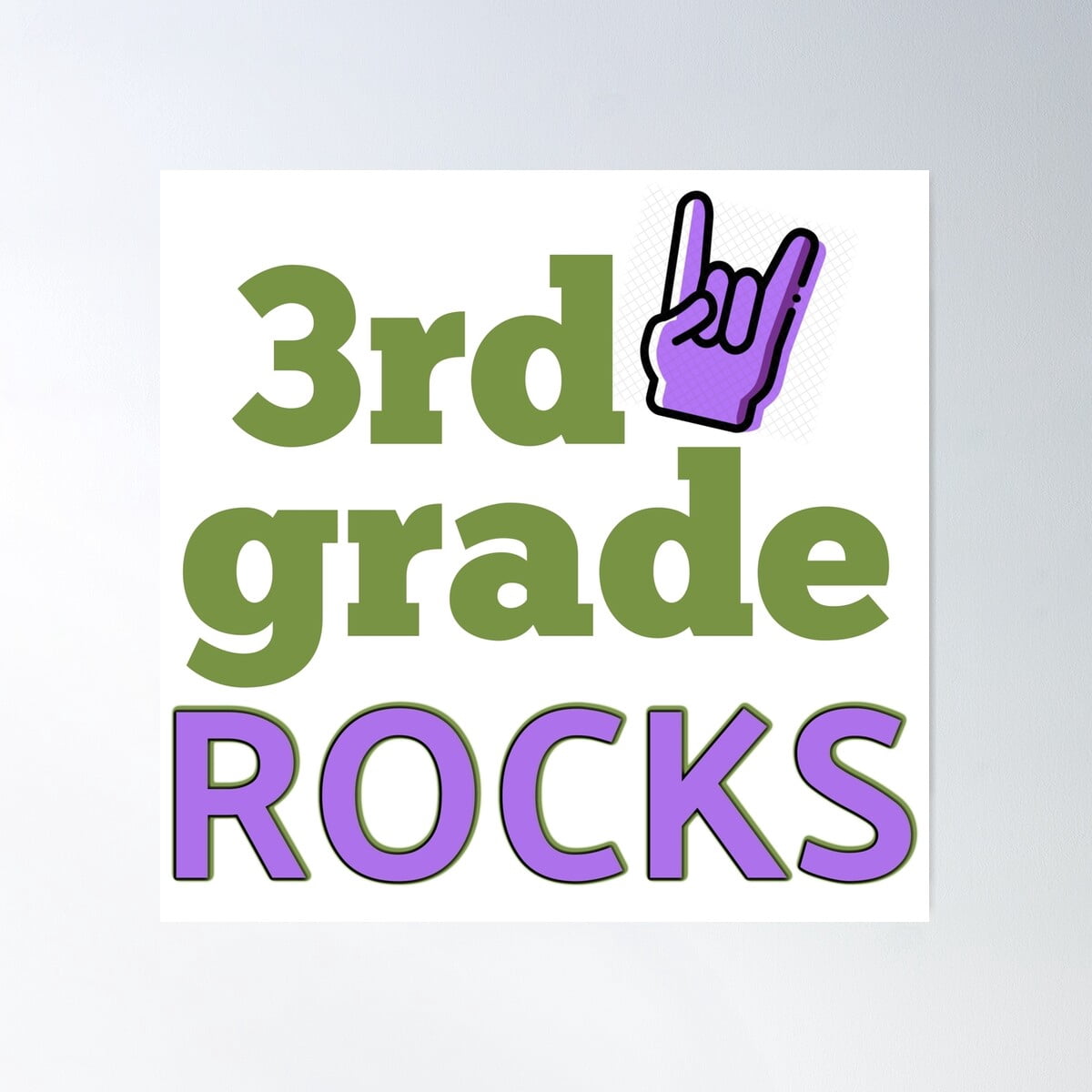 3Rd Grade Rocks Poster Wall Art, Modern Wall Decor For Living Room ...
