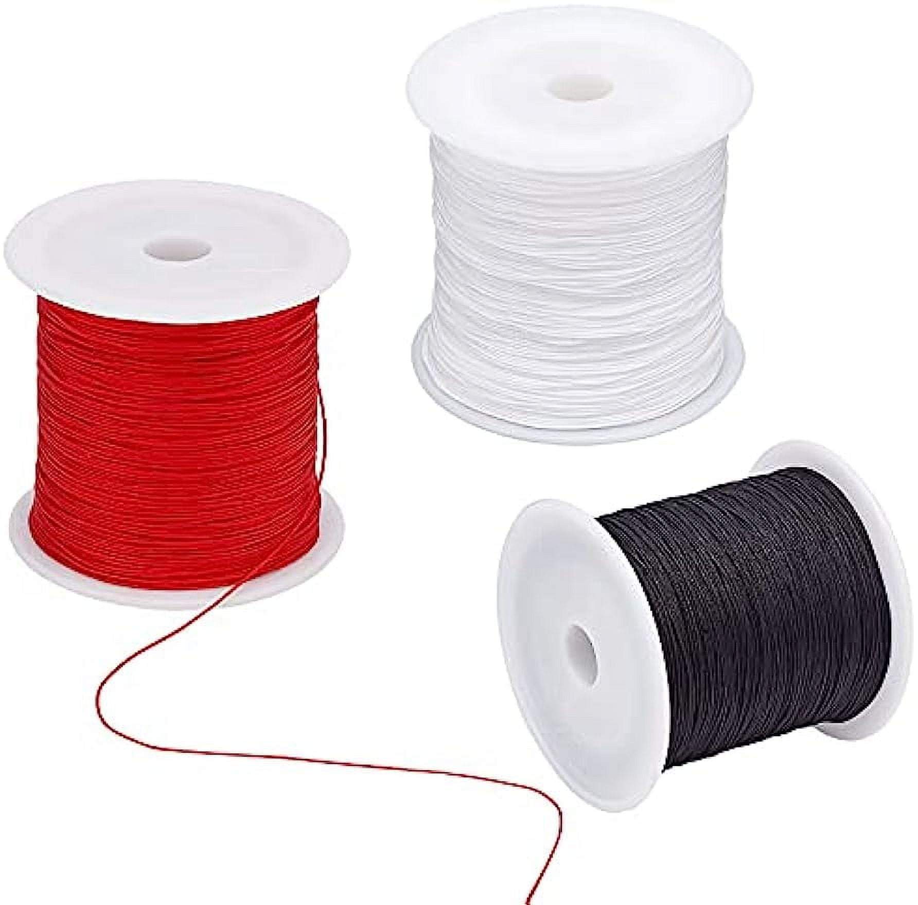 3Rolls 3 Colors Braided Nylon Thread, Chinese Knotting Cord Beading ...