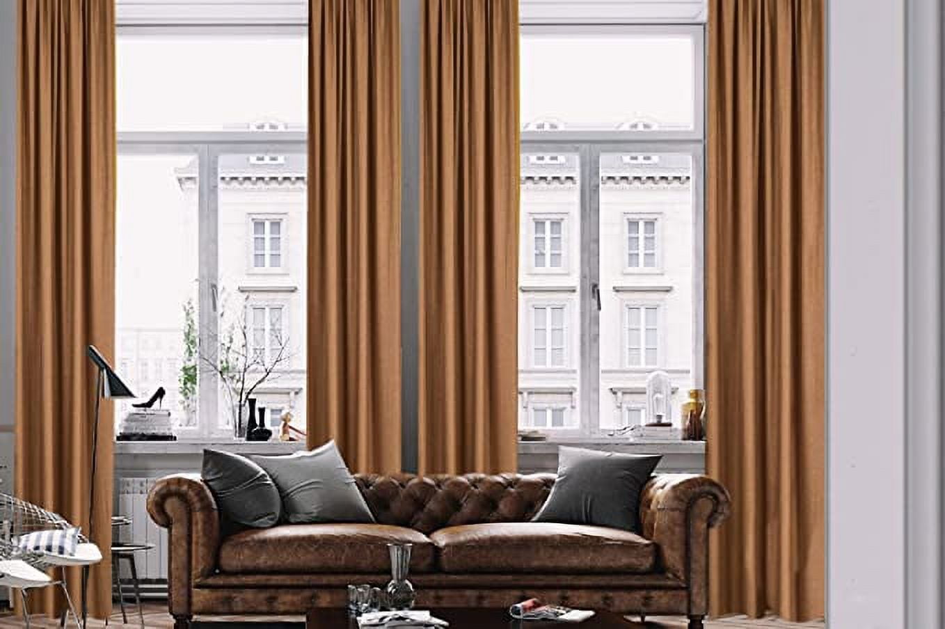 3S Brother's Home Decorative Cappuccion Curtains Extra Wide Extra Long ...