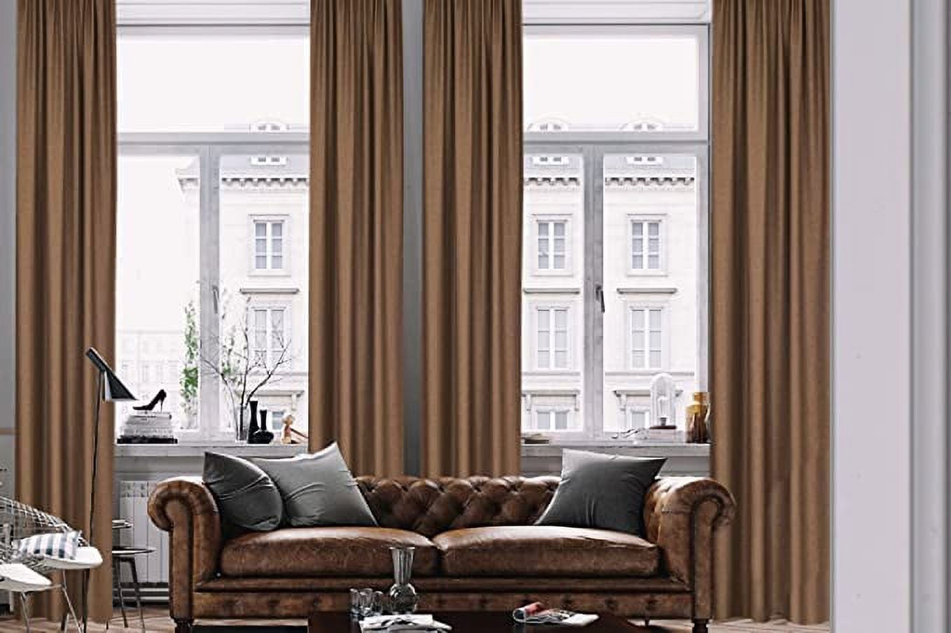 3S Brother's Home Decorative Mink Curtains Extra Wide Extra Long Luxury ...