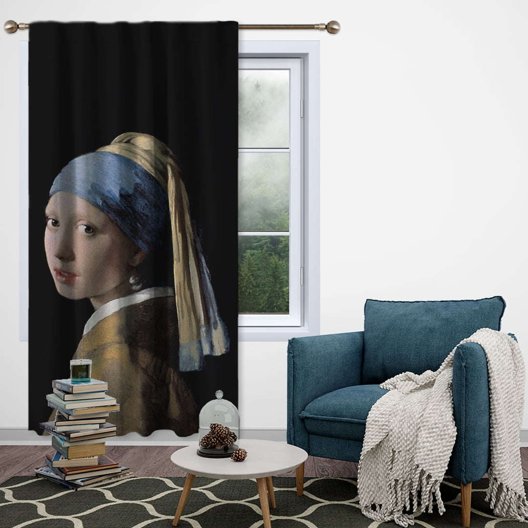 3S Brother's Modern Kids Room JOHANNES VERMEER Set of 2 Curtain Panels ...