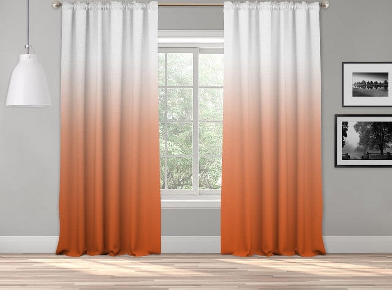 3S Brother's Ombre Gradient Window Curtains Extra Long Dip Dye Curtain ...