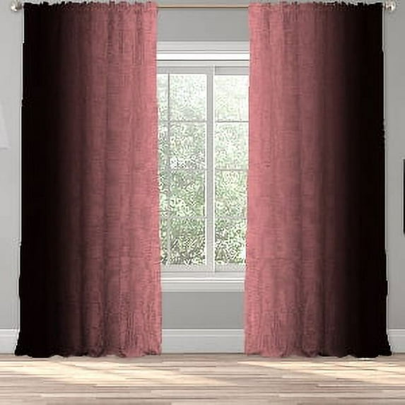 3S Brother's Ombre Window Darkening Curtains Dip Dye Curtain Set of 2 ...