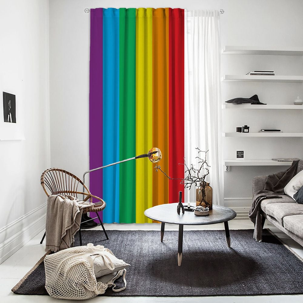3S Brother's Pride Curtains Rainbow Colored LGBTQ Flag of Gay Parade ...