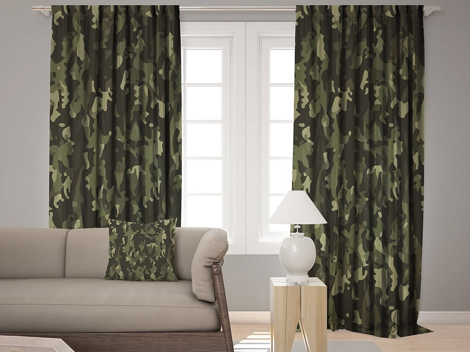 3S Brother's Real Camo Camouflage Woodland Hunter Theme Curtain for ...