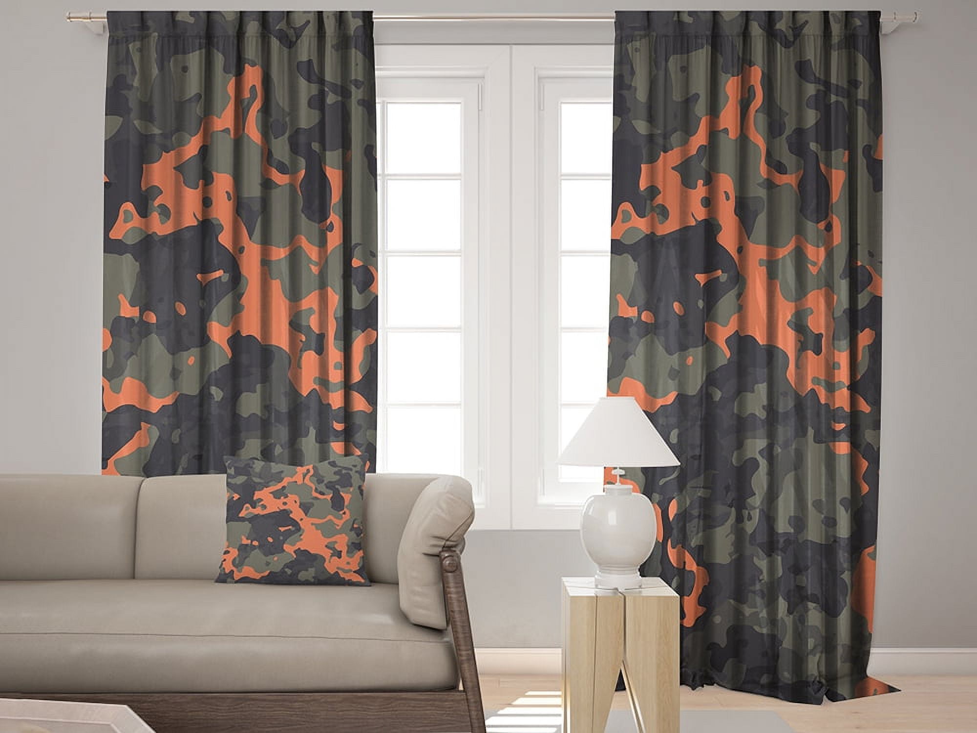3S Brother's Real Camo Camouflage Woodland Hunter Theme Curtain for ...