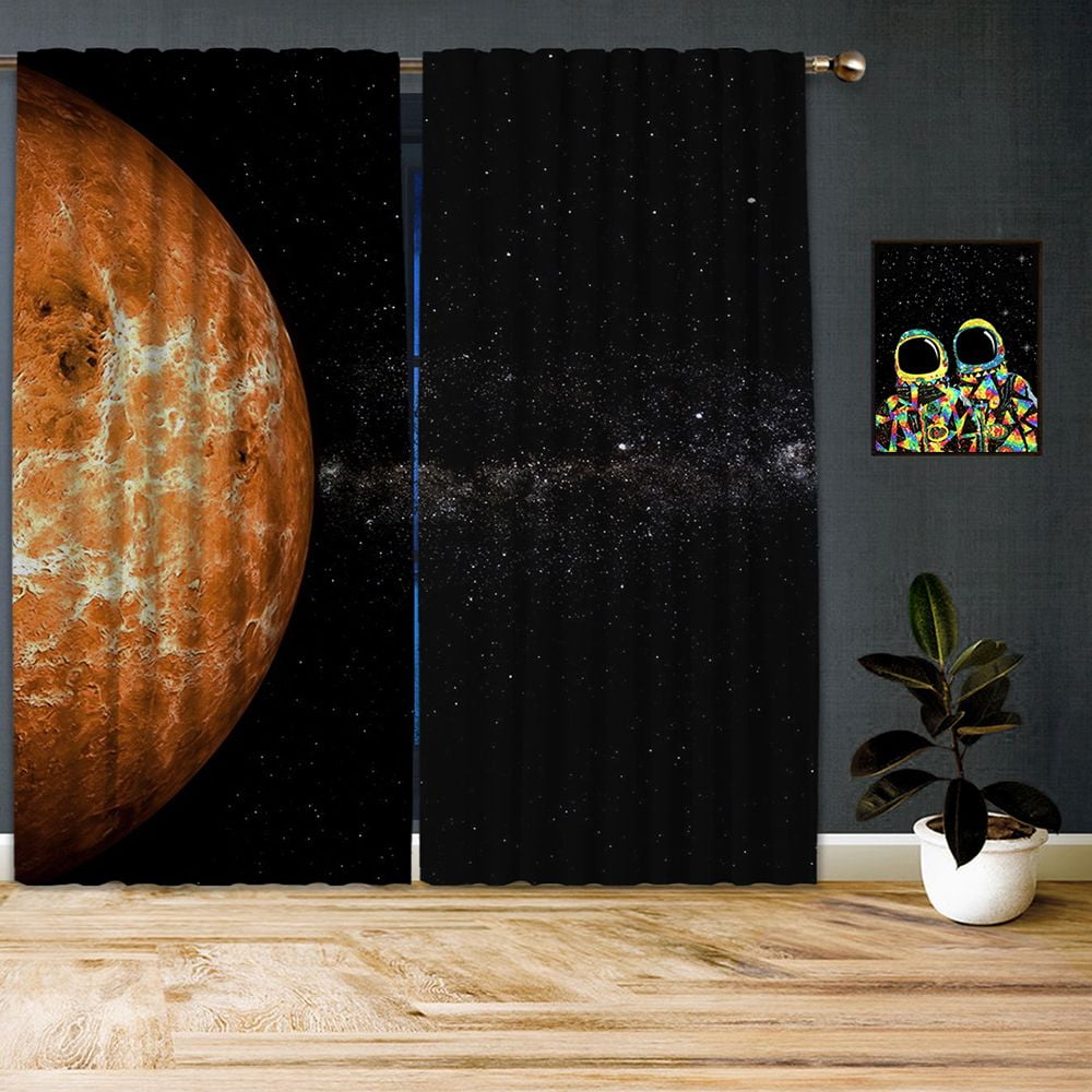 3S Brother's Venus Atmosphere Galaxy Theme Room Darkering Curtains ...