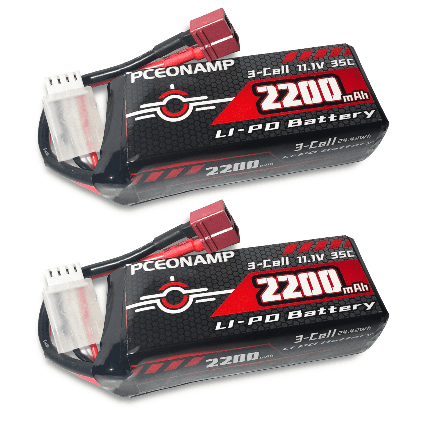 3S Lipo Battery 2200mAh 35C(Max 70C) with Deans T Plug High Capacity RC ...