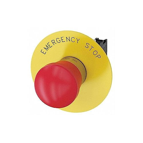 3SU11501HA201CG0 EM. Stop Mushroom Pushbutton, 40mm, 5to500volts ...