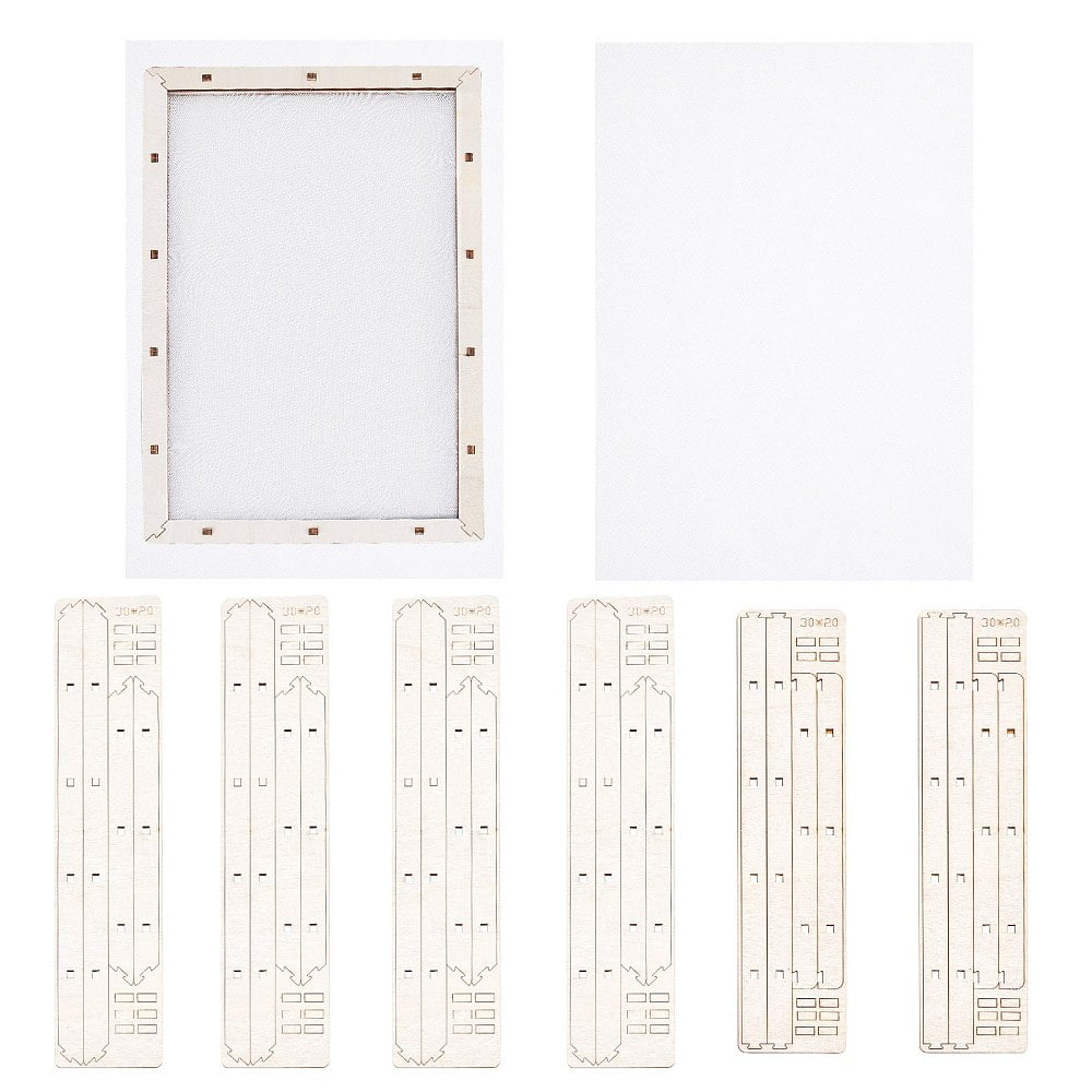 3Set Basswood Assembled Paper Making Frame with Gauze Rectangle ...