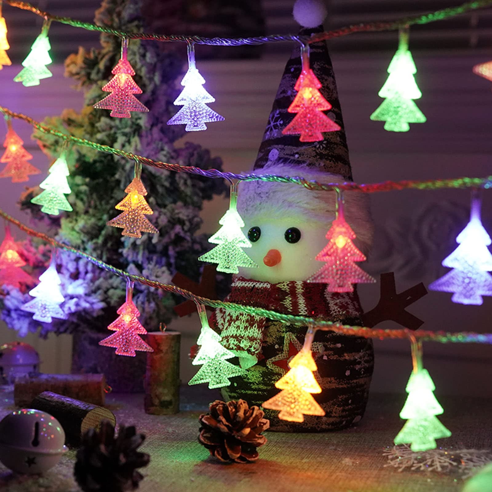 3Set Christmas String Lights 300 LED 98.4FT, 8 Modes Plug in Star Fairy ...