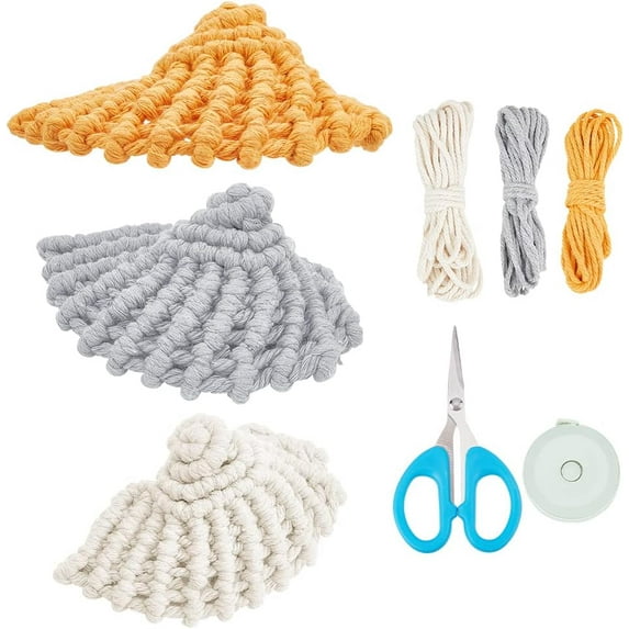 3Set DIY Conch Macrame Kit Macrame Conch Wall Hanging Ornament Boho ...