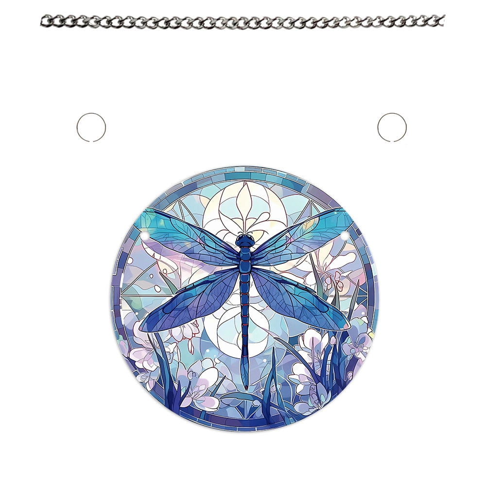 3Set Flat Round Acrylic Hanging Ornaments with Iron Chain and Jump Ring ...