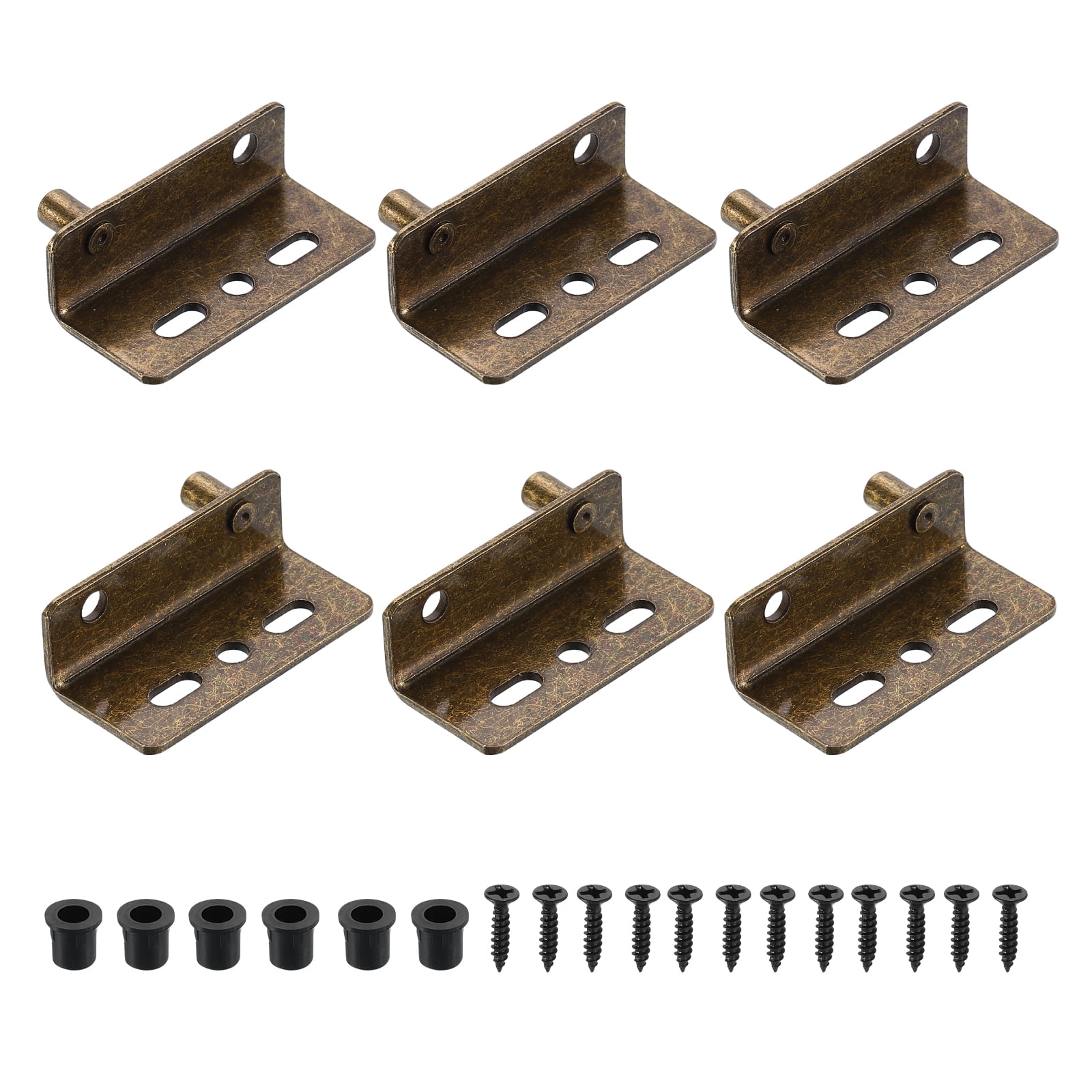 3Set Pivot Hinges, 40 x 26 mm Concealed Shaft Door Hinges with Bushing ...