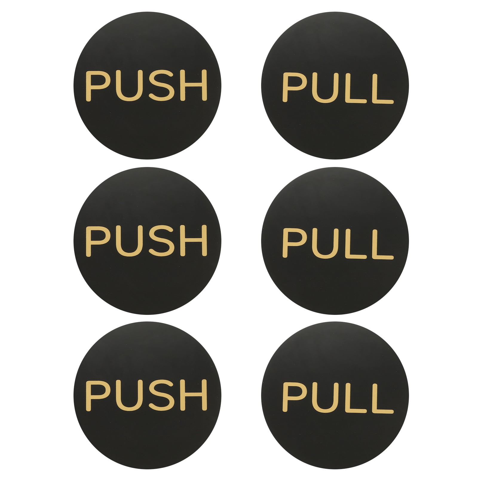 3Set Push Pull Door Stickers, 3in Push and Pull Signs Plate Acrylic ...