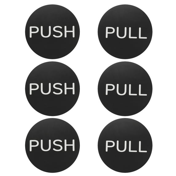 3Set Push Pull Door Stickers, 3in Push and Pull Signs Plate Acrylic ...