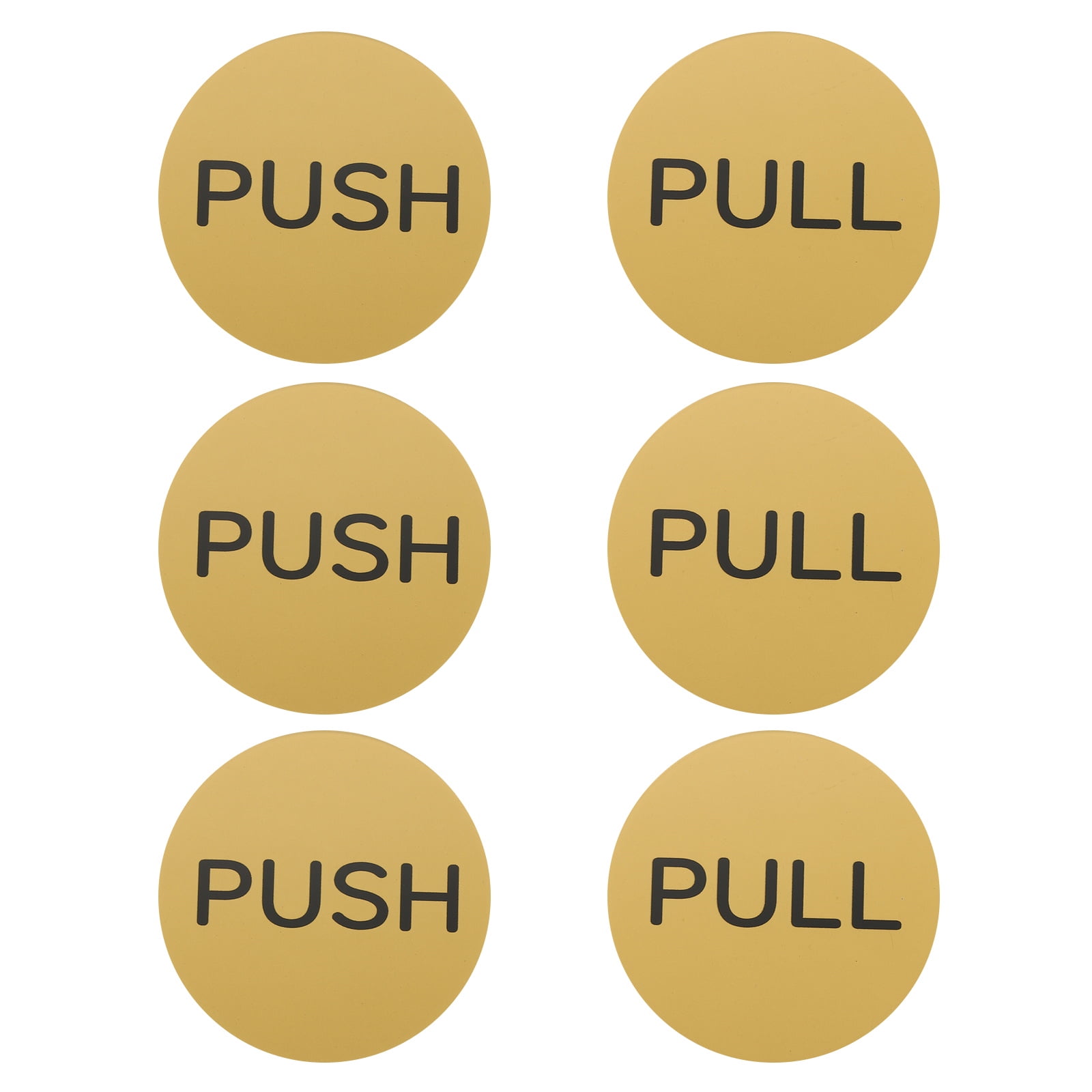 3Set Push Pull Door Stickers, 3in Push and Pull Signs Plate Acrylic ...