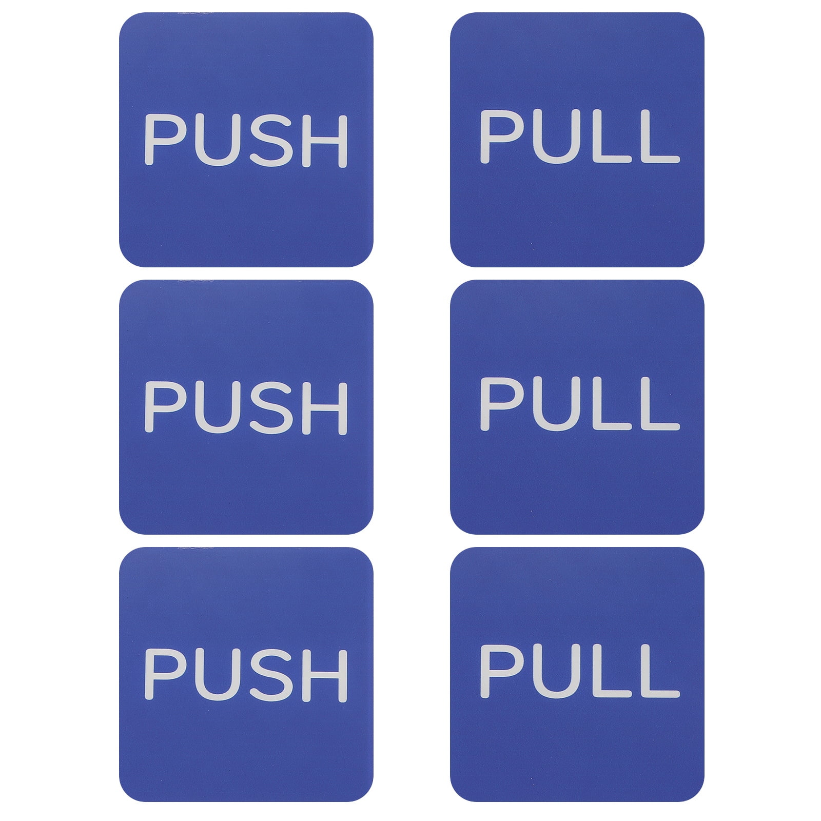 3Set Push Pull Door Stickers, 3in Push and Pull Signs Plate Acrylic ...