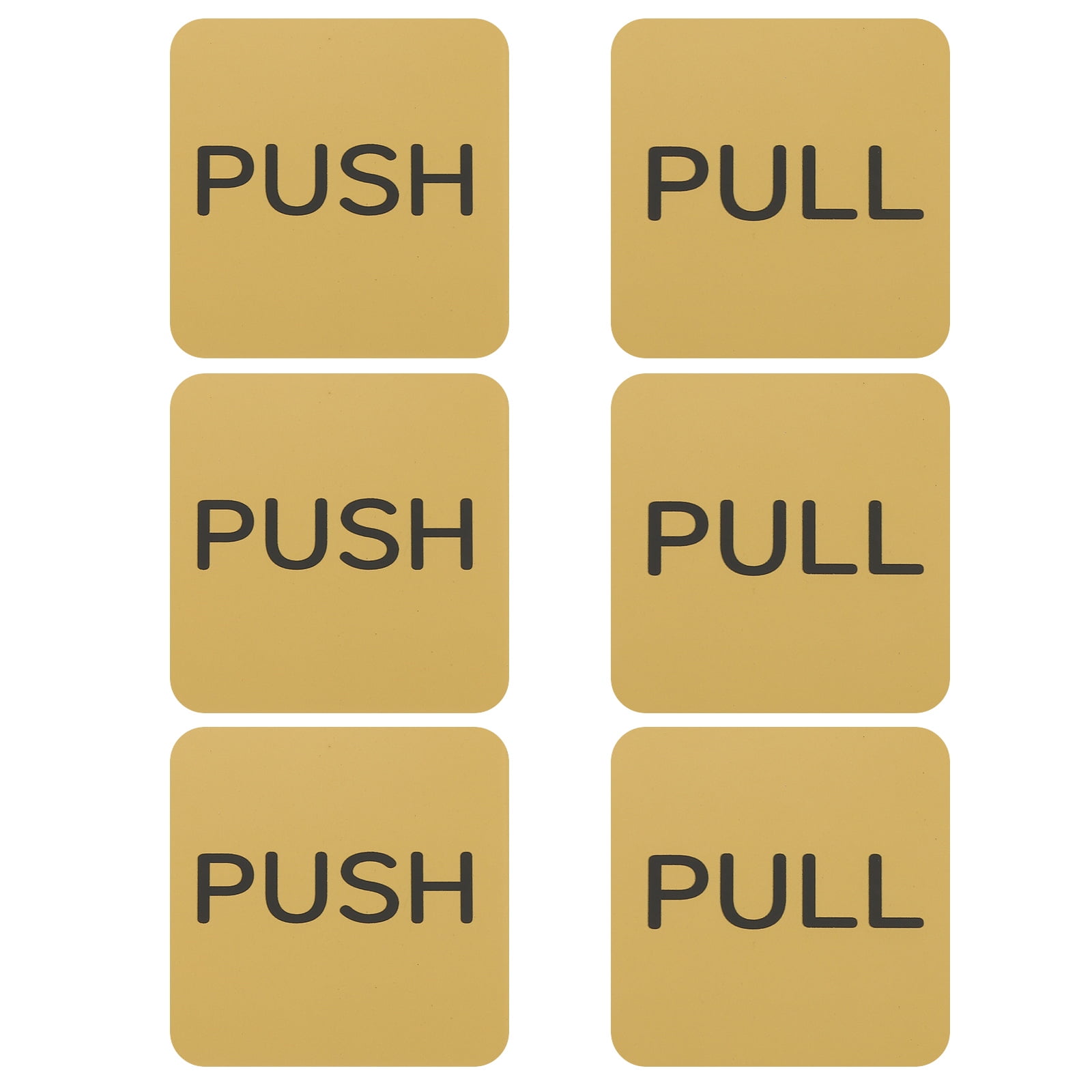 3Set Push Pull Door Stickers, 3in Push and Pull Signs Plate Acrylic ...