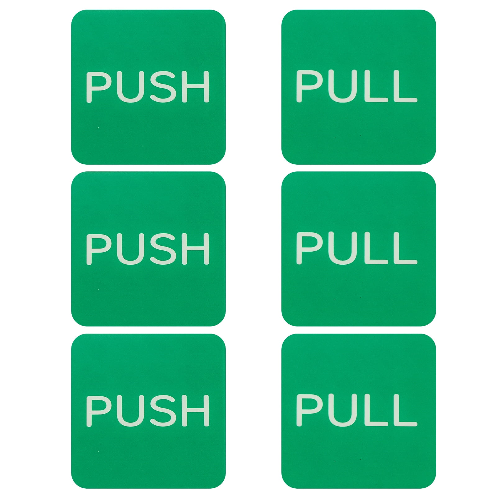 3Set Push Pull Door Stickers, 3in Push and Pull Signs Plate Acrylic ...