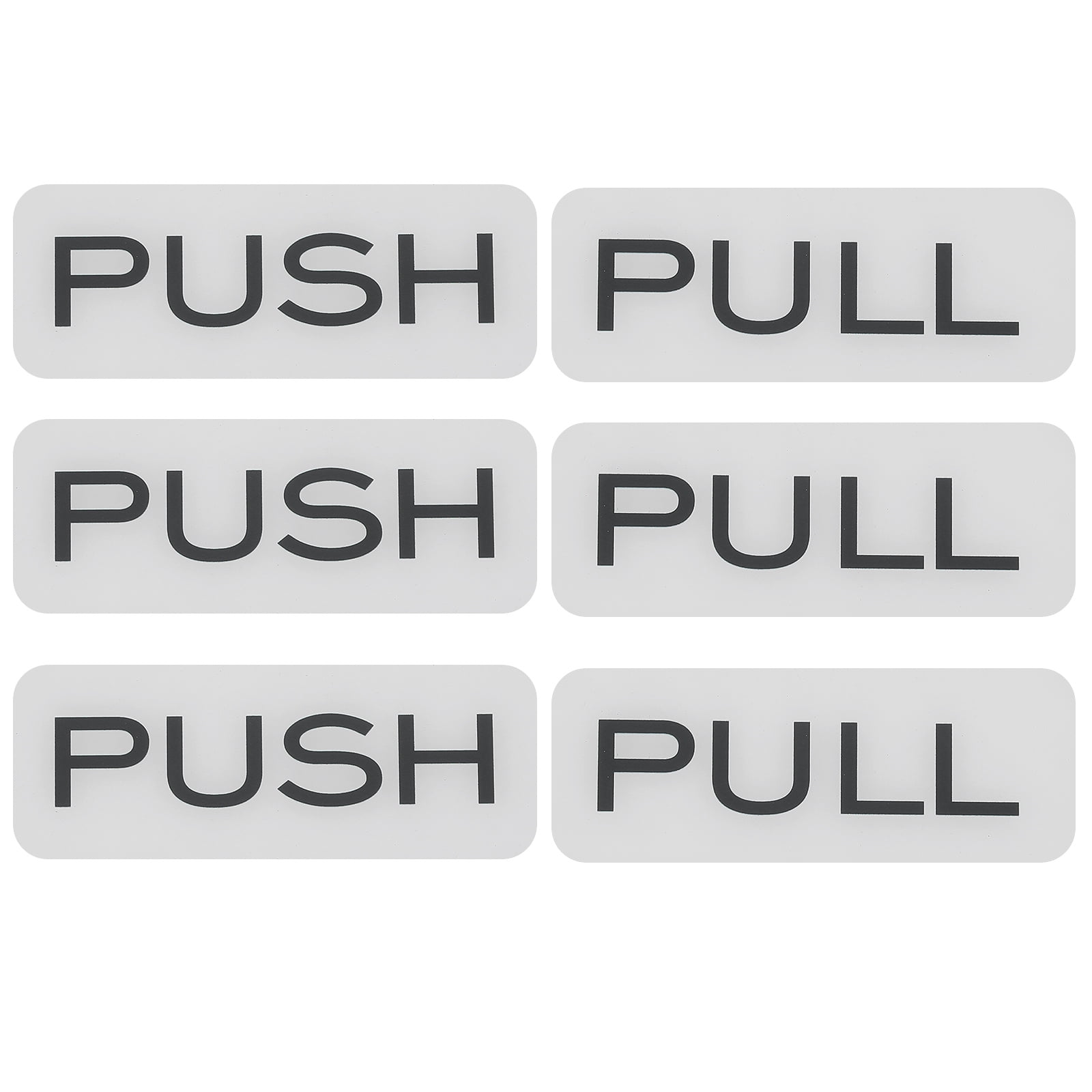 3Set Push Pull Door Stickers, 4.7in Push and Pull Signs Plate Acrylic ...