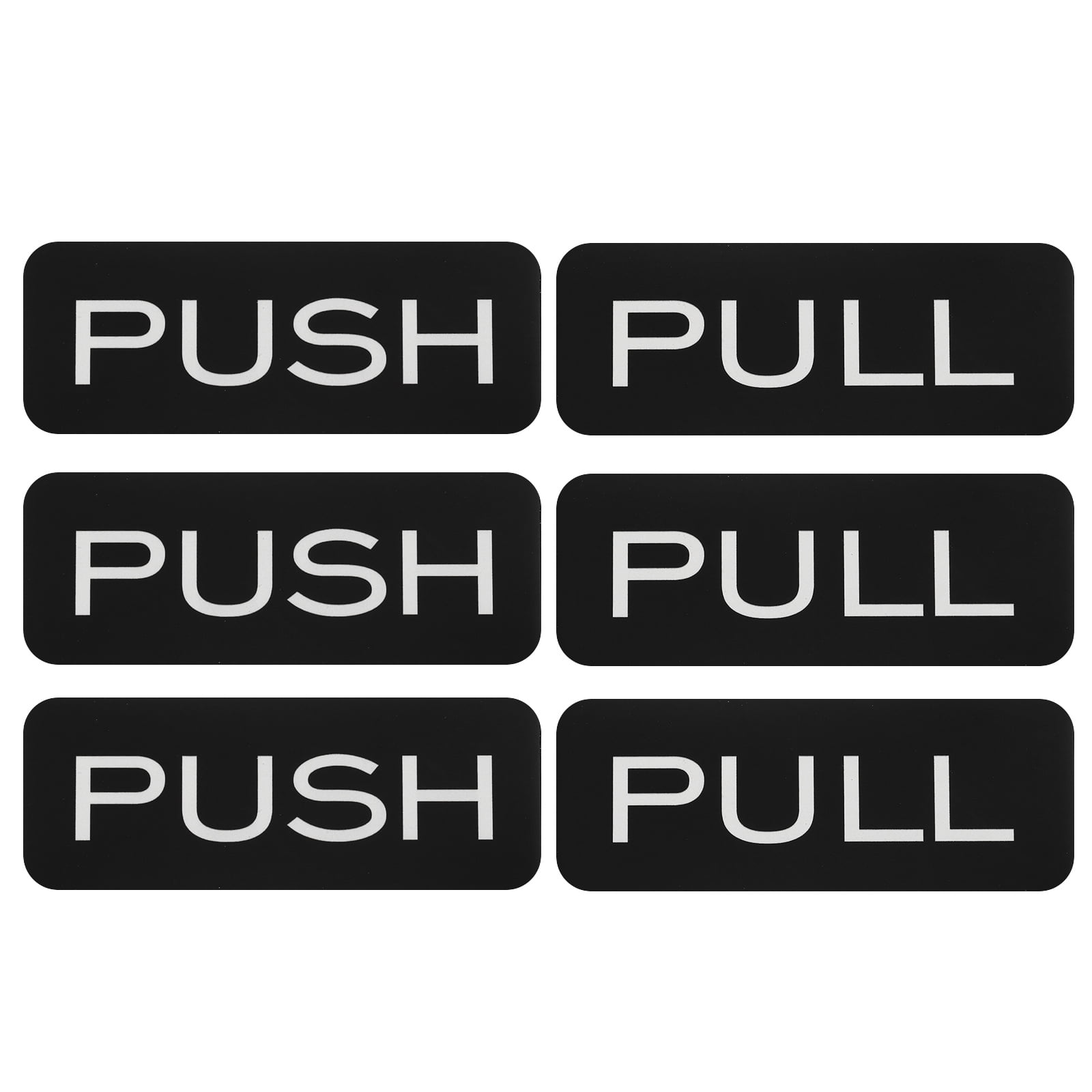 3Set Push Pull Door Stickers, 4.7in Push and Pull Signs Plate Acrylic ...