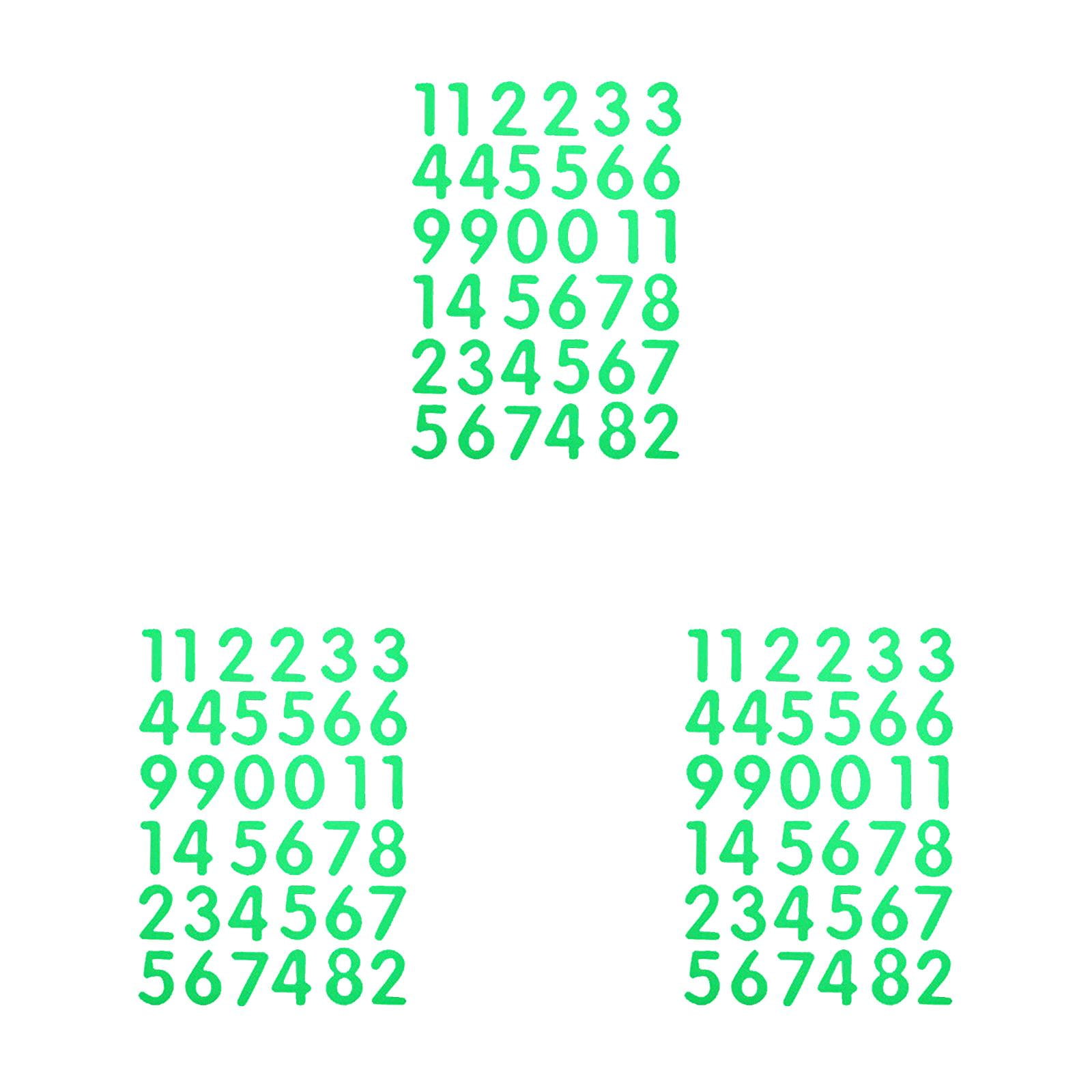 3Sets Glow in The Dark Mailbox Alphanumeric Number Stickers Alphabet ...