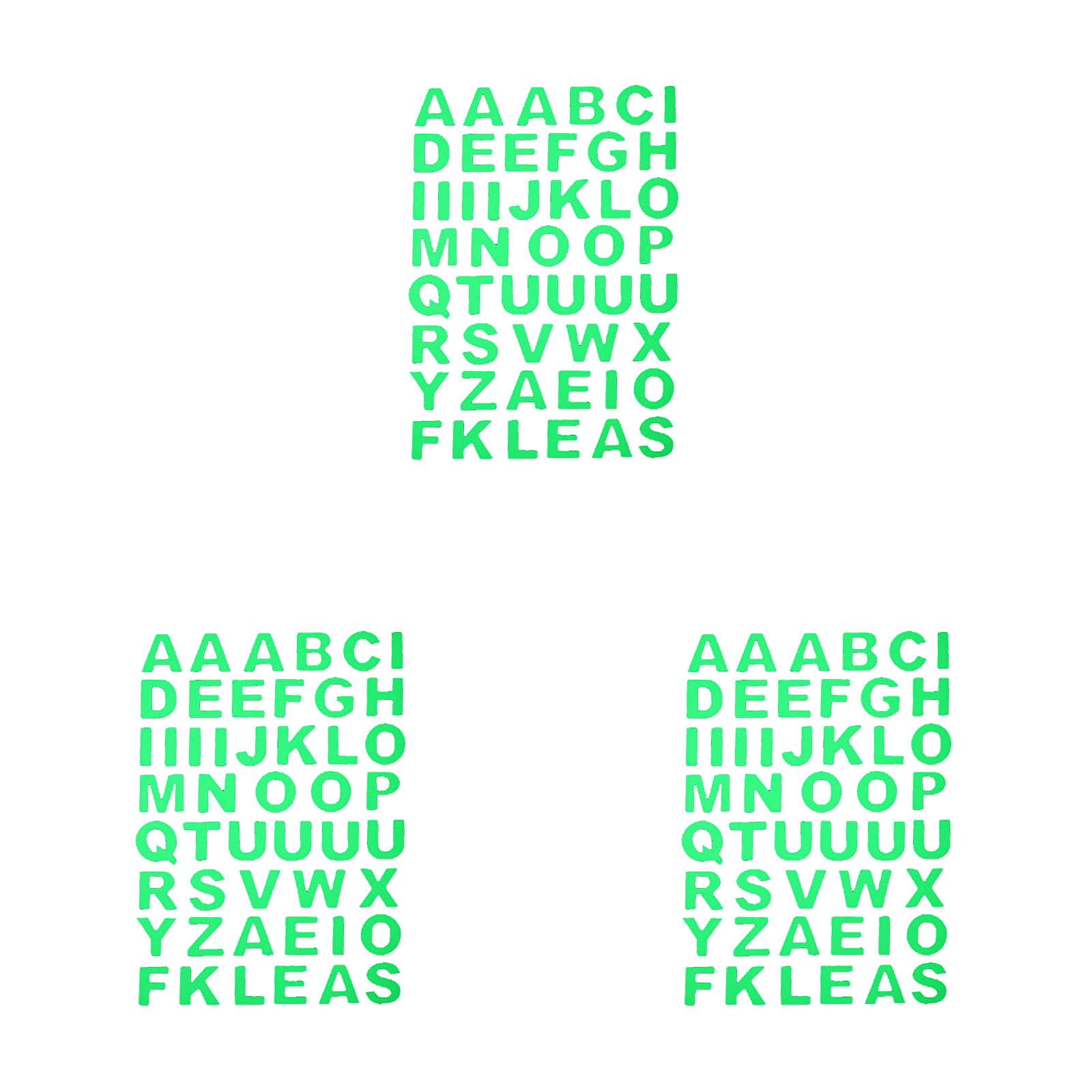 3Sets Glow in The Dark Mailbox Alphanumeric Number Stickers Alphabet ...