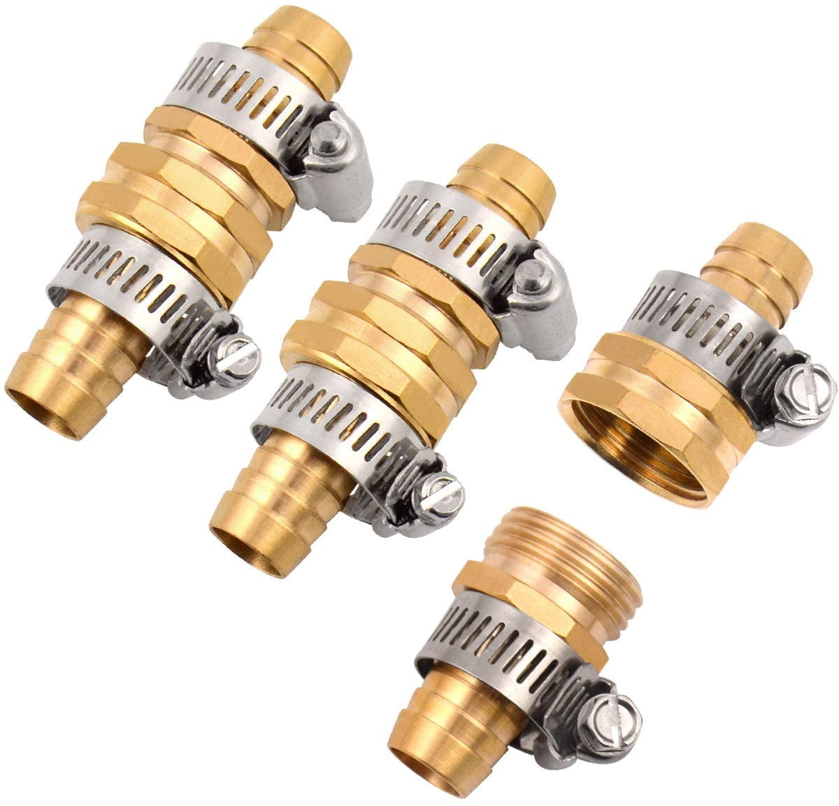3Sets Solid Brass Thicken 5/8" Garden Hose Mender End Repair Male ...