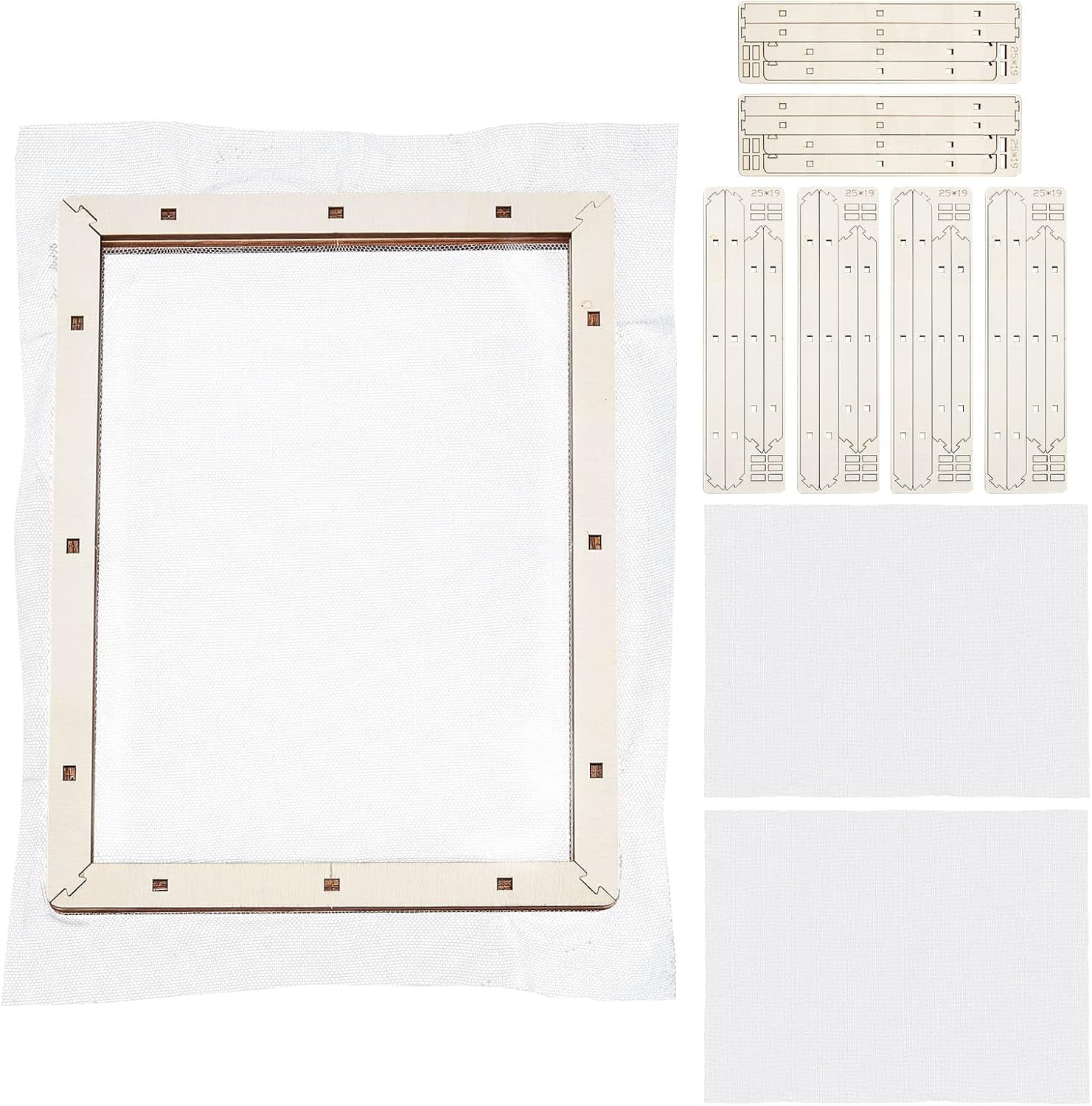 3Sets Wooden Paper Making Mould 25x19cm Rectangle Wooden Papermaking ...