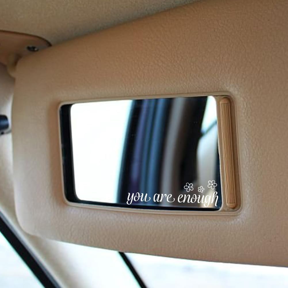 3Sheets You are Enough Rearview Mirror Decal Vinyl Mirror Stickers Car ...