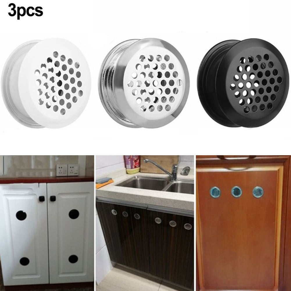 3Stainless Steel Round Air Vent Grille Wardrobe Cabinet Metal ...