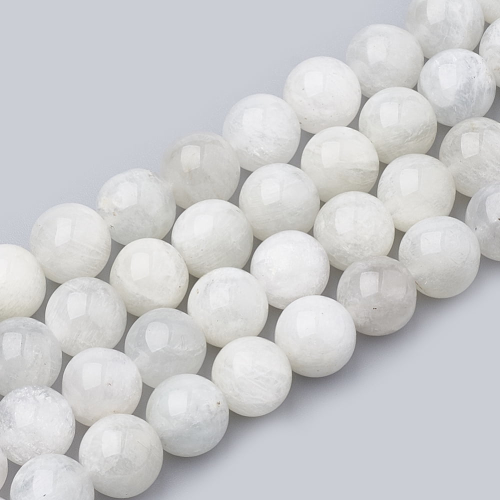 3Strand Natural Rainbow Moonstone Beads Strands Round 8~9mm Hole: 1mm ...