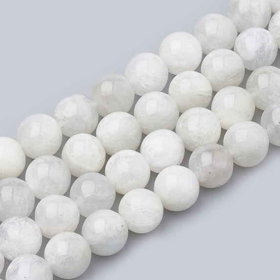 3Strand Natural Rainbow Moonstone Beads Strands Round 8~9mm Hole: 1mm ...