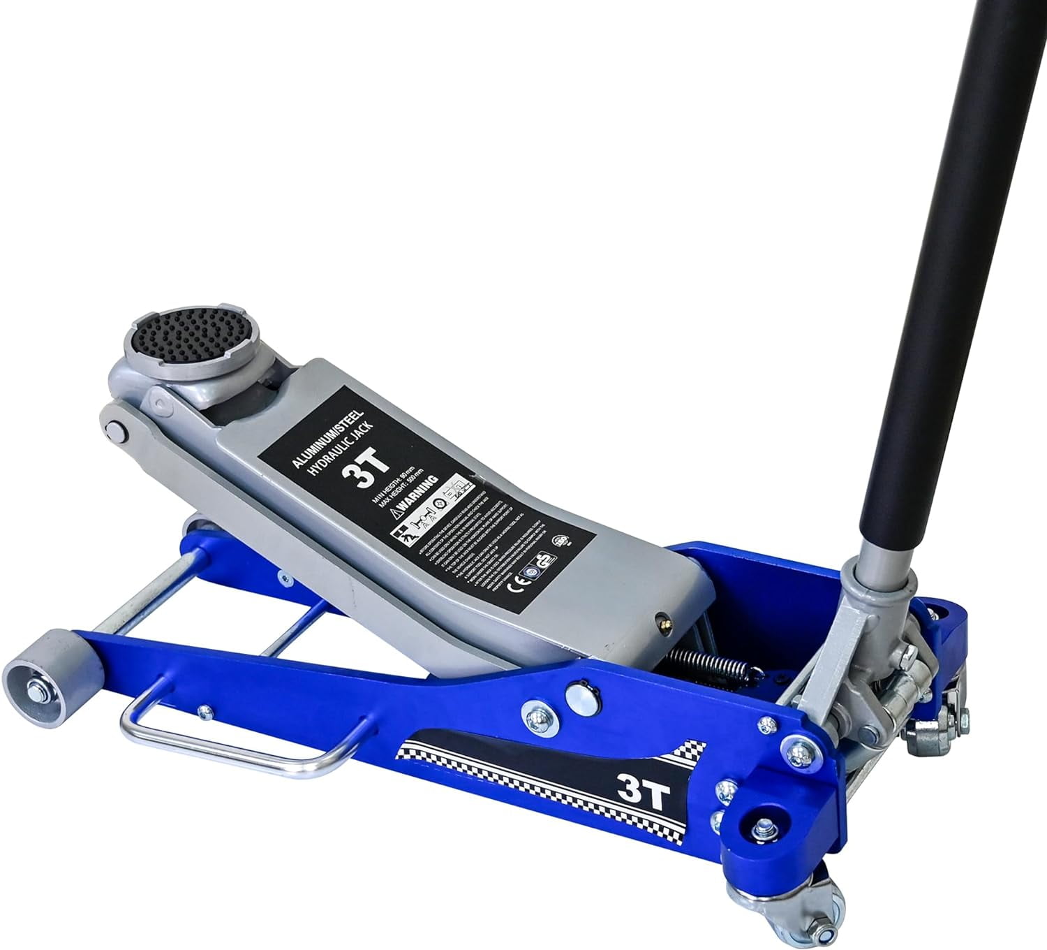 3T Aluminum Iron Horizontal Jack, 6600LBS Heavy Duty Racing Floor Jack ...