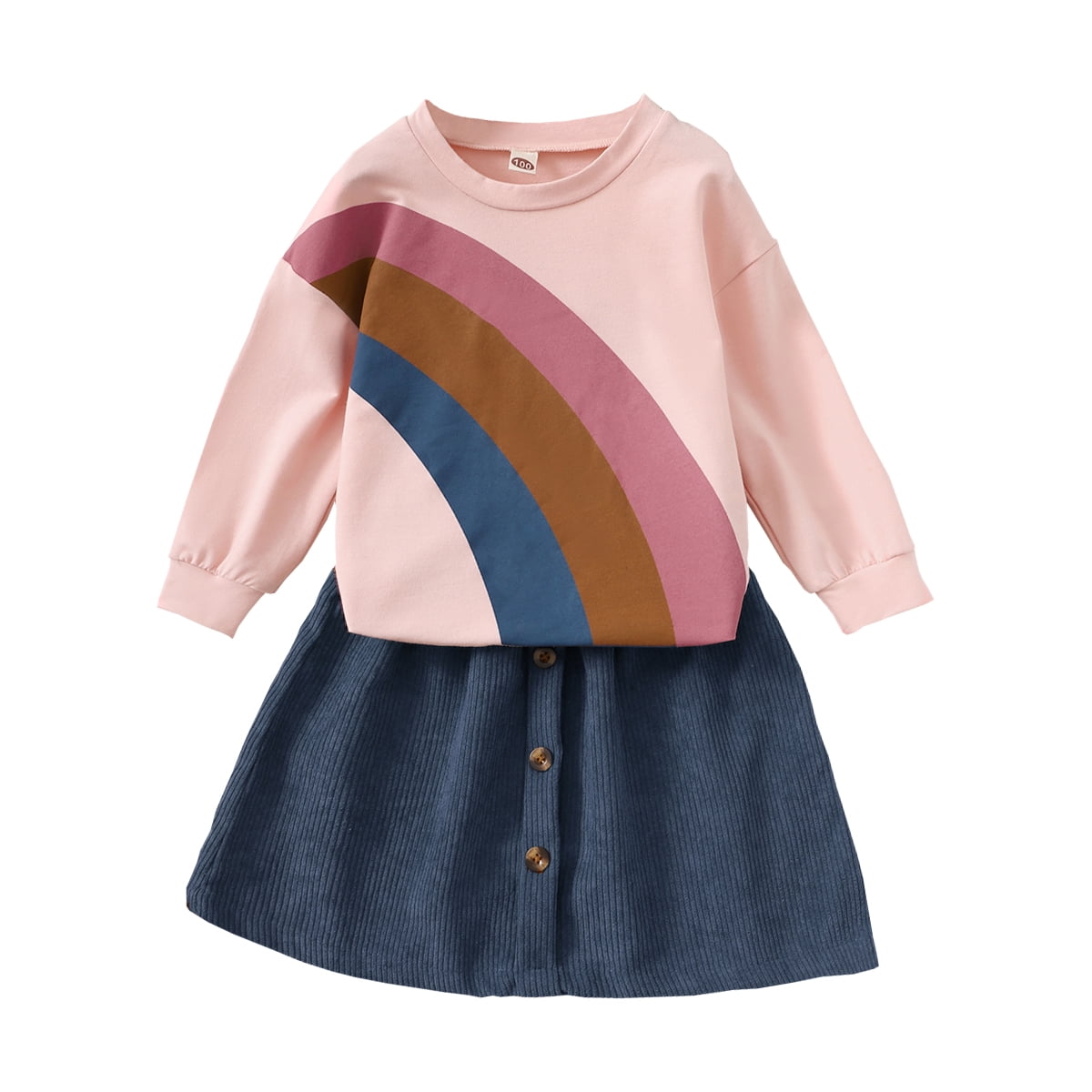 3T Baby Girls Clothes 4T Girls 2PCS Fall Winter Outfits Round Neck ...