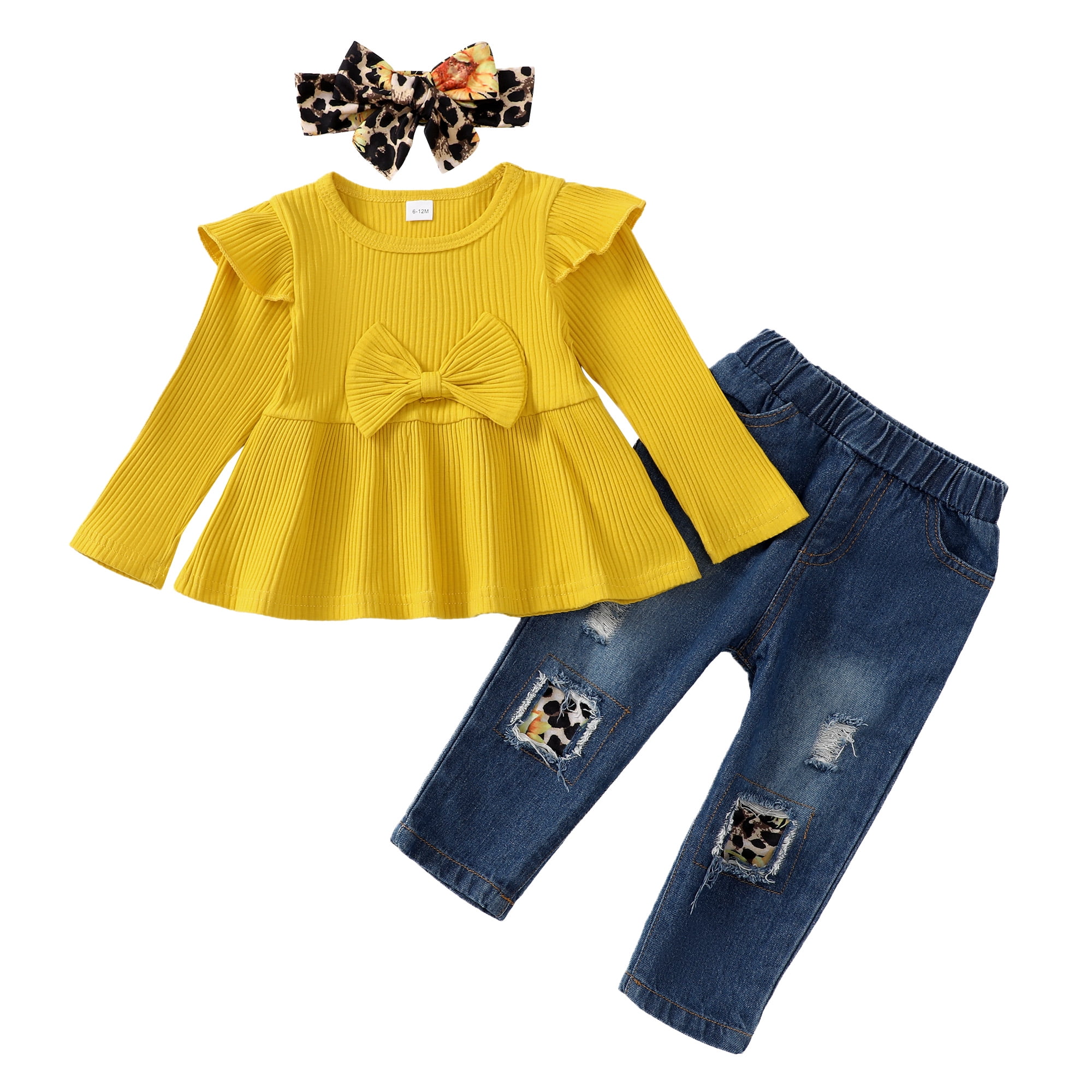 3T Toddler Baby Girls Clothes Baby Girls Outfits 3-4T Girls Long Sleeve ...